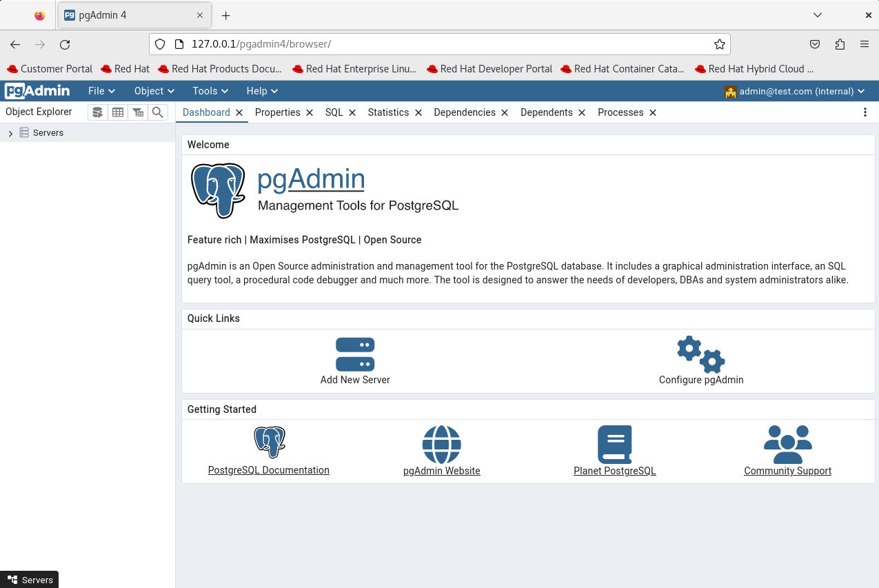 Install pgadmin on RHEL 8 – SNOWDBA