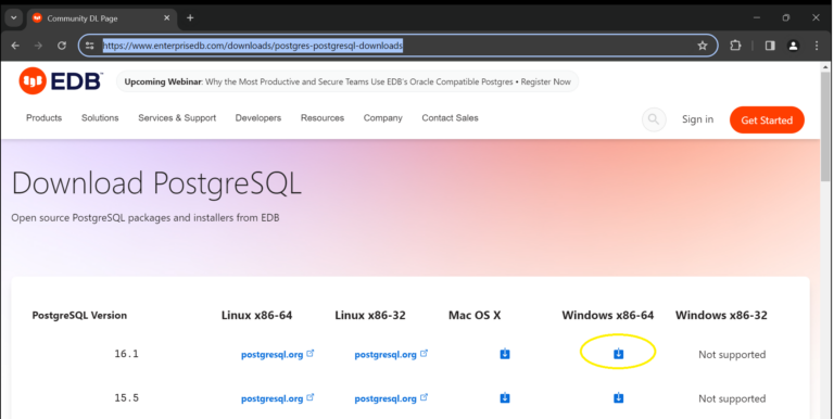Install Postgres 16 on Windows 10 – SNOWDBA