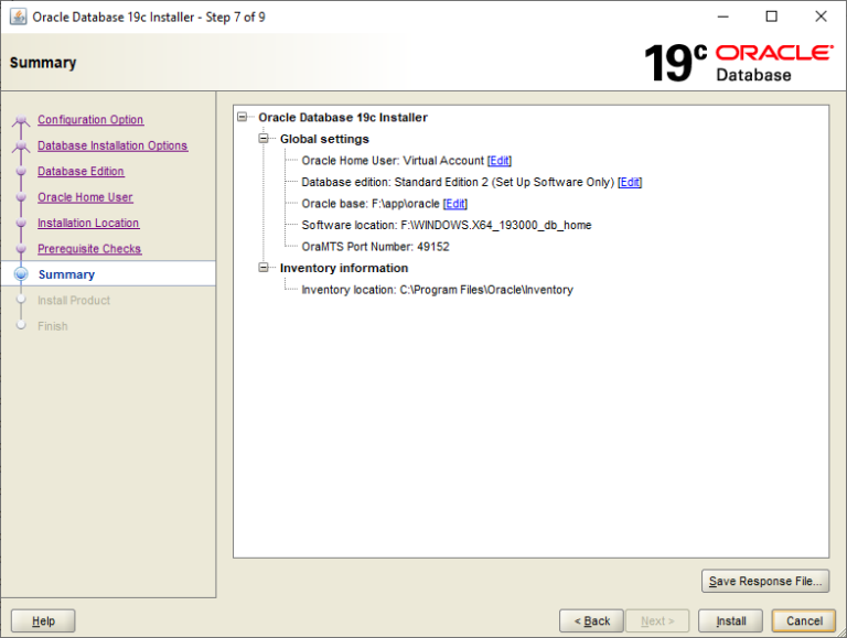 Install 19c Oracle on Windows – SNOWDBA